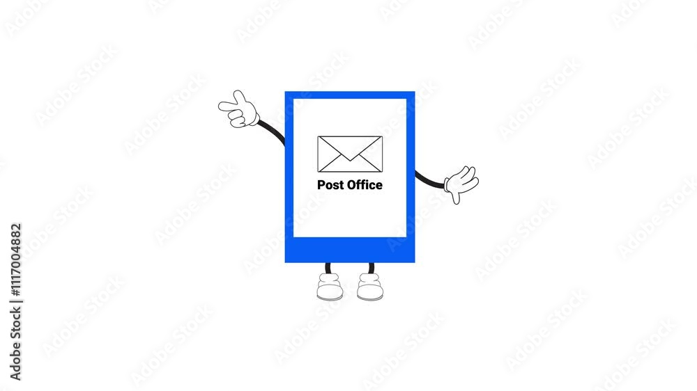 Animated post office sign with cartoon characters, perfect for ...