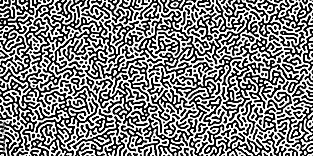 Abstract truing organic wallpaper Turing reaction diffusion monochrome seamless pattern ...