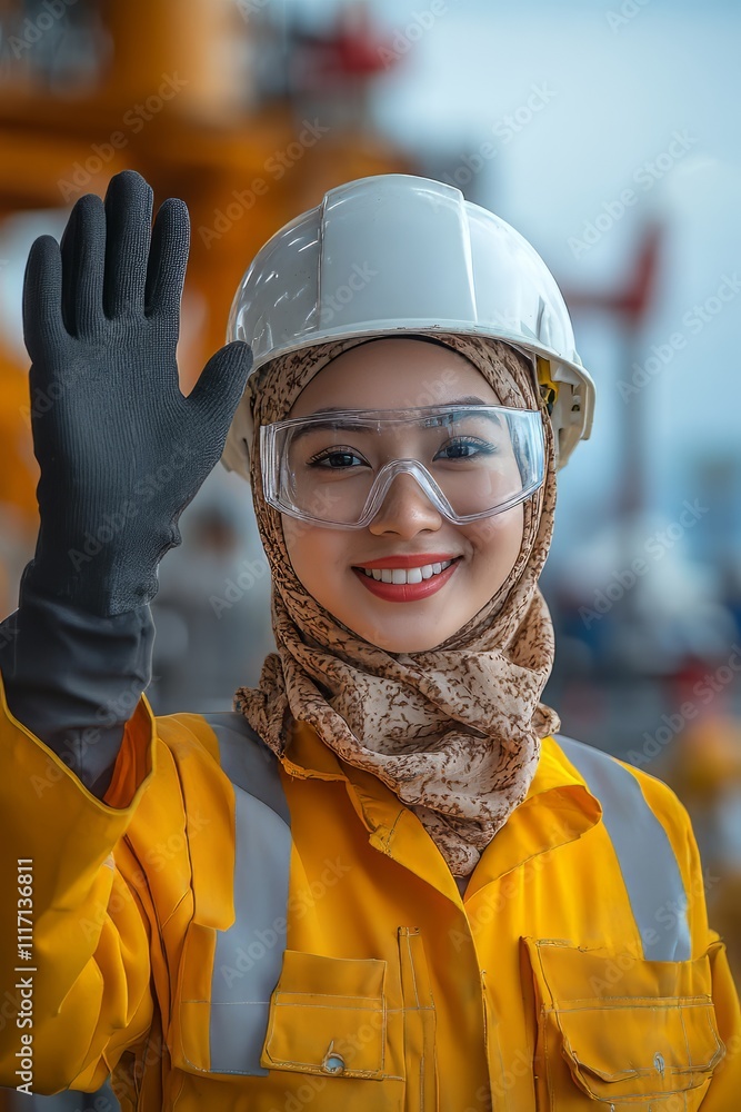 a young and fit indonesian lady wearing full hijab, wearing a white ...