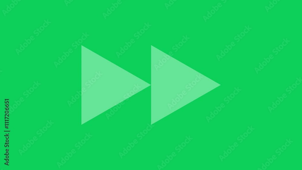 Green Screen Animation Fast Forward Sign Moving Forward. Video Speed Up ...