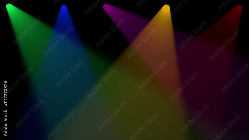Glowing lamp animation background for music video or stage event ...