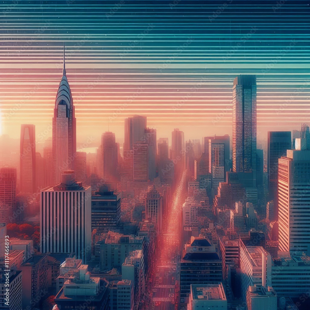 99 Retro VHS City View Add a retro VHS effect to a city view com Stock ...