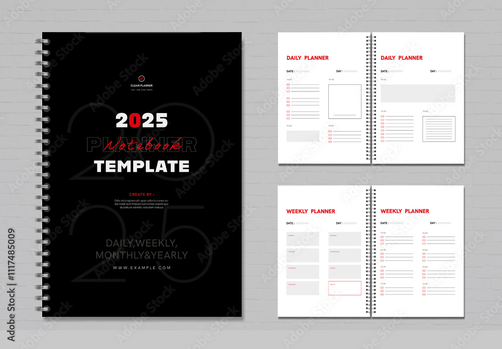 2025 Planner Layout Stock Template | Adobe Stock