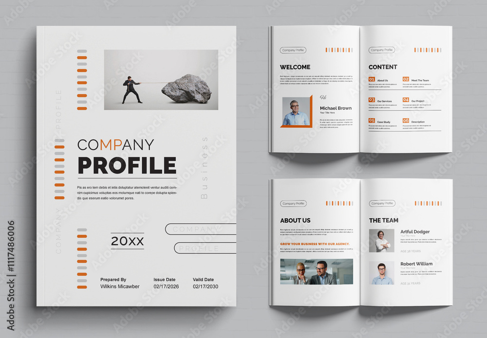Company Profile Design Stock Template | Adobe Stock