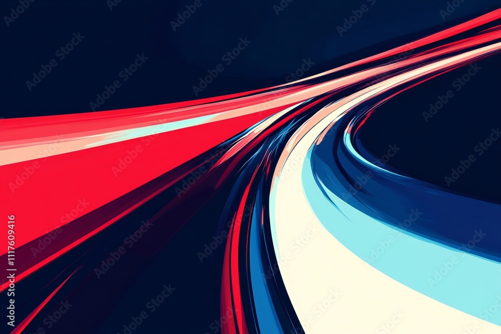 ภาพประกอบสต็อก Abstract racing design, red and blue color scheme, speed ...