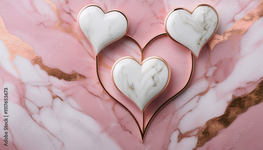 Marble Love: A soft pink marble texture with gold veins, overlaid with ...