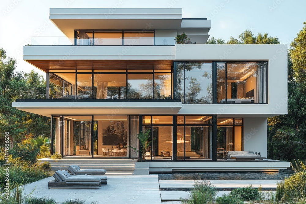 Luxurious Modern Three-Story House with Infinity Pool and Panoramic ...