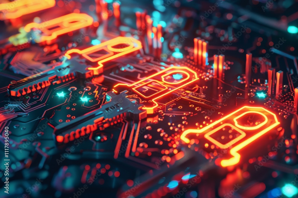 A futuristic depiction of interconnected devices symbolizing the evolution of the Internet of ...