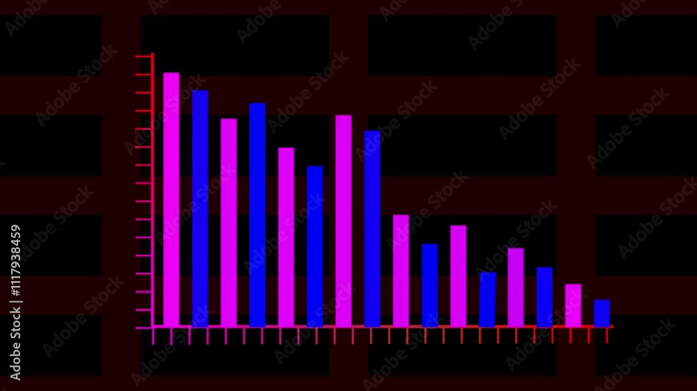 Financial market falling colorized indication moving perspective ...