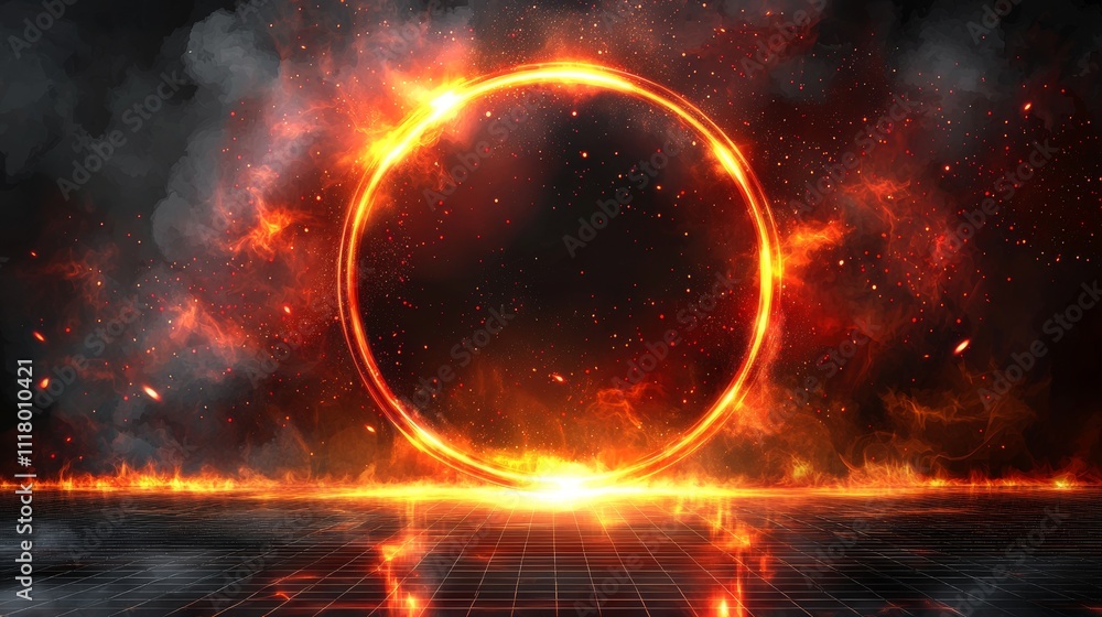 A set of red circle frames, illustrated and isolated on a transparent ...