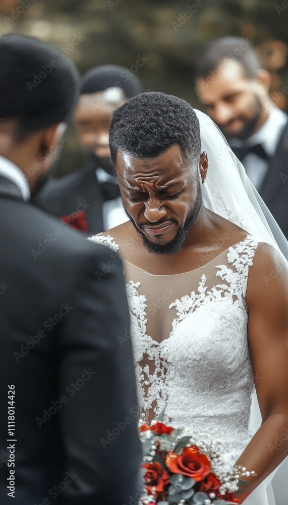 Emotional wedding moment groom in tears as he marries his bride in a ...