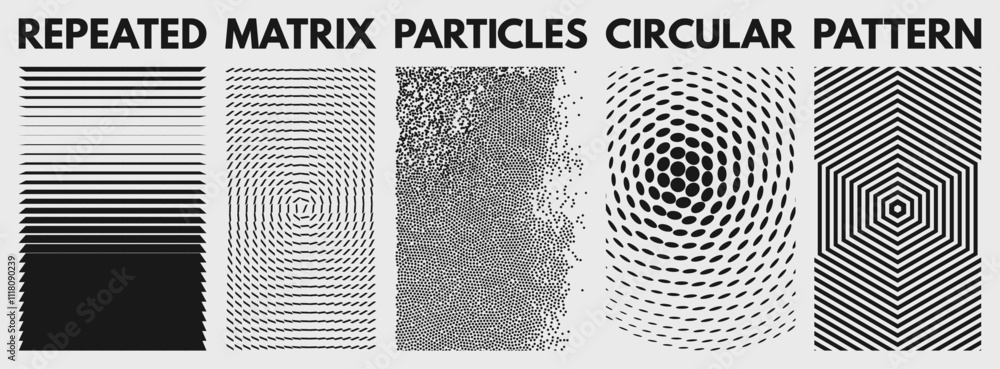 Black and white image of rectangular flat shapes with transition effect ...