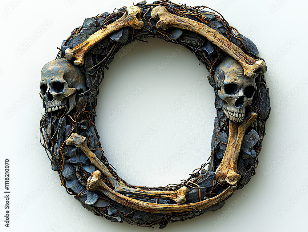 Foto Stock alphabet, bones, letters, skeleton, spooky, eerie, creepy ...