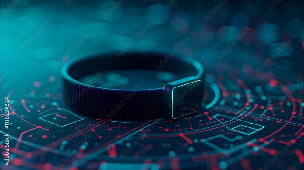 Smartwatch in a Digital World: A sleek, black smartwatch sits on a ...