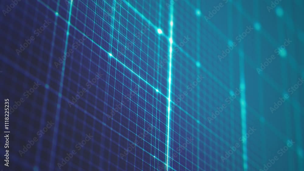 Abstract Technology 3d Grid Background/ Animation of an abstract 3d ...