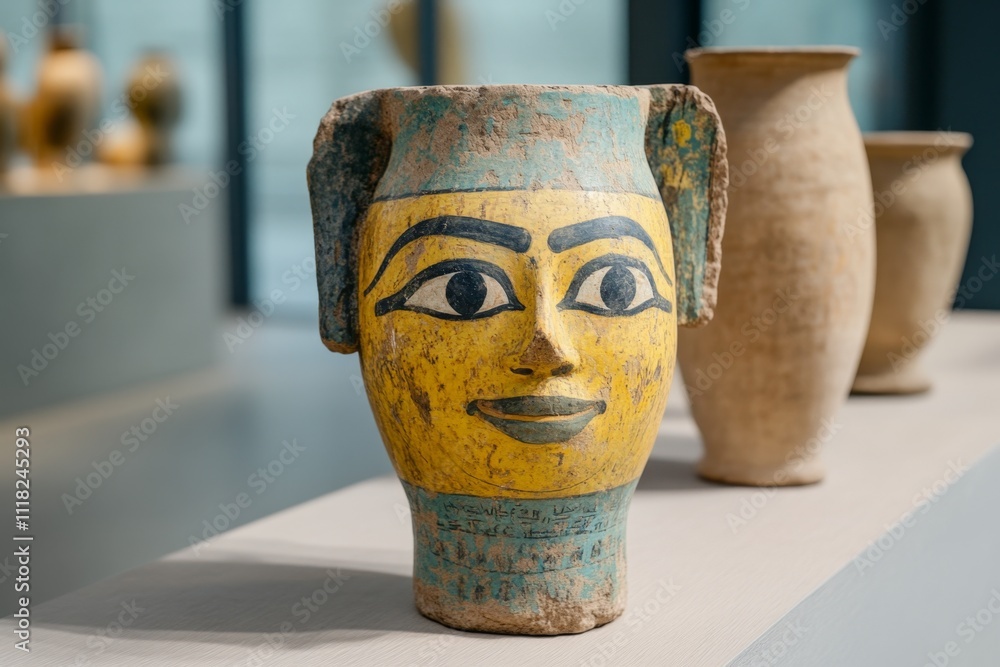 Photo & Art Print A cultural exhibit in a museum featuring ancient ...