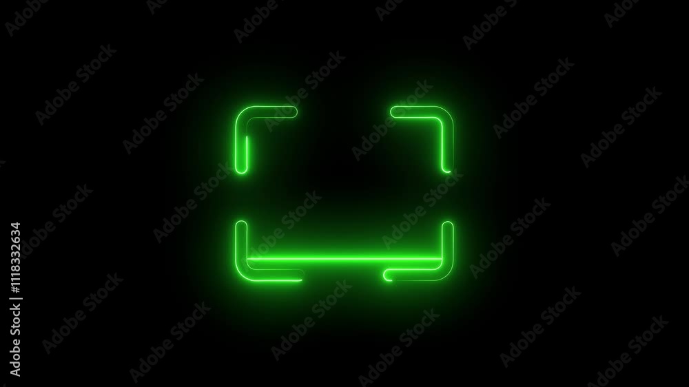 Scanning the QR code icon animation, QR code being scanning concept ...