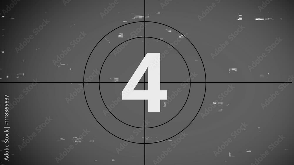 Retro vintage style countdown animated video . Top five countdown, neon ...