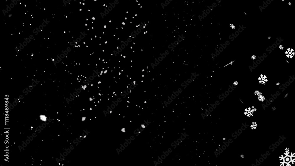 Snow 4 Styles Horizontal Motion Overlay MOGRT 13 Stock Template | Adobe ...
