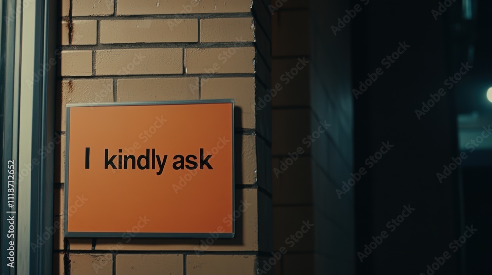 Minimalist graphic design featuring the phrase 'I kindly ask' on modern ...