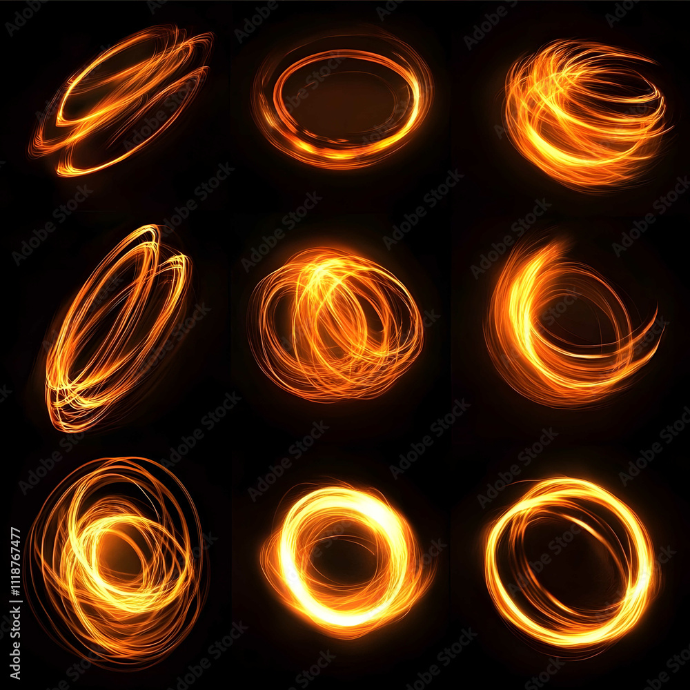 Orange light effect dynamics one picture decomposes 10 consecutive ...