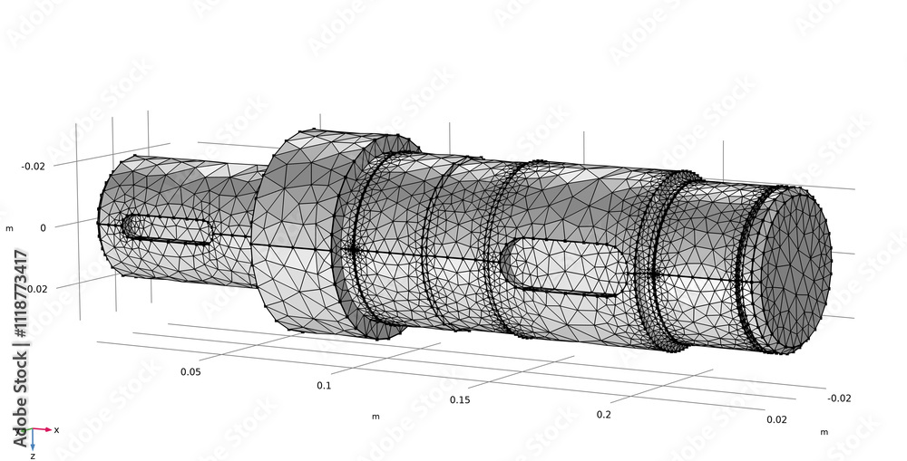 Ilustrace „Computer technic 3d modeling of steel worm shaft of ...