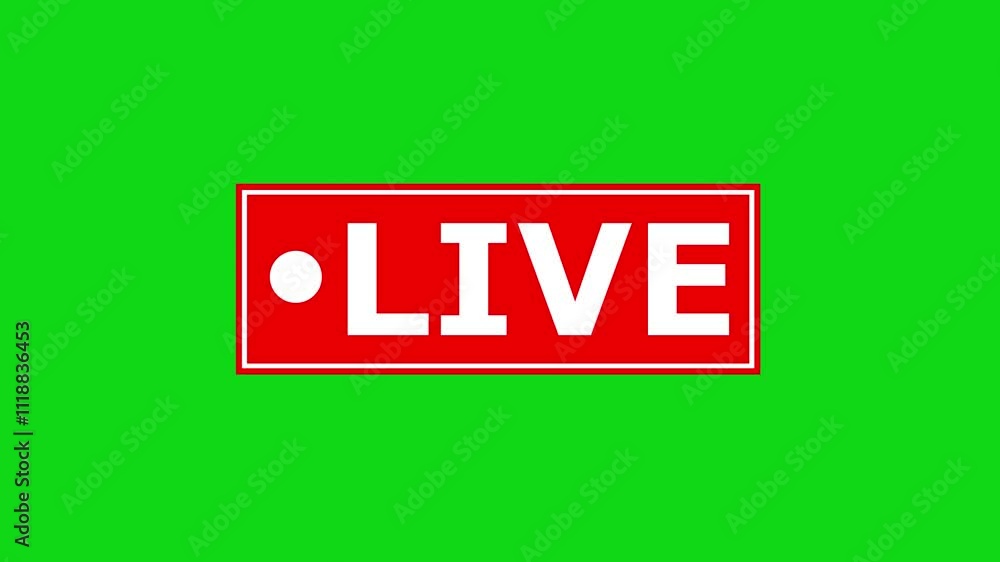 Live streaming animation on background. Live Streaming Button with Text ...