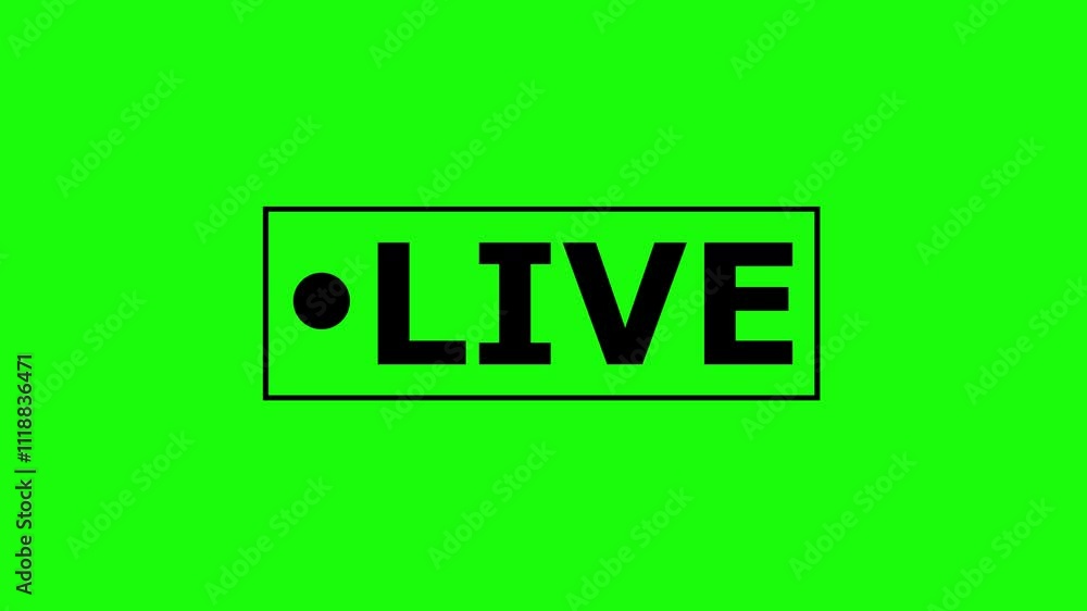 Live streaming animation on background. Live Streaming Button with Text ...