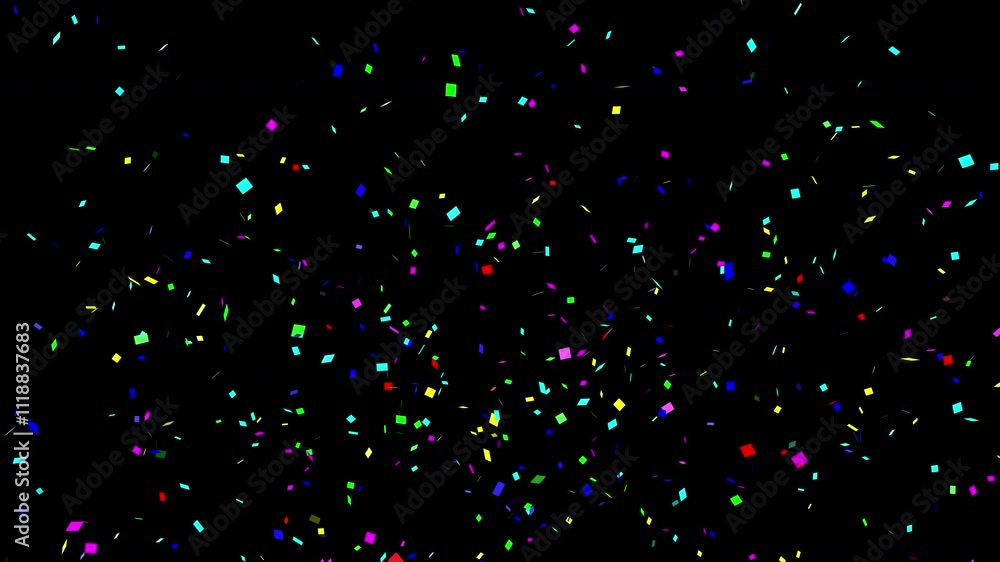 Celebration event fun confetti background variants, colors of particles ...
