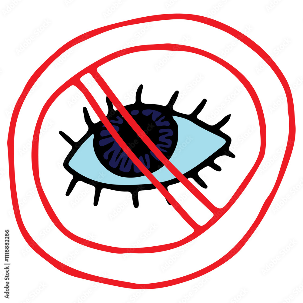 illuminati symbols, an eye crossed out with a red diagonal line in a ...