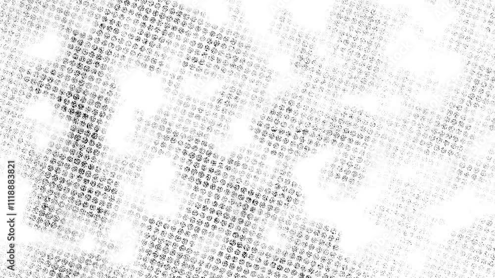 white animated digital hi tech modern dots and grid abstract motion background, overlay for ...