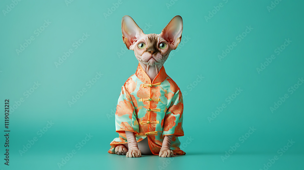 Cultural celebration of pets thematic exploration of a chinese cat in ...