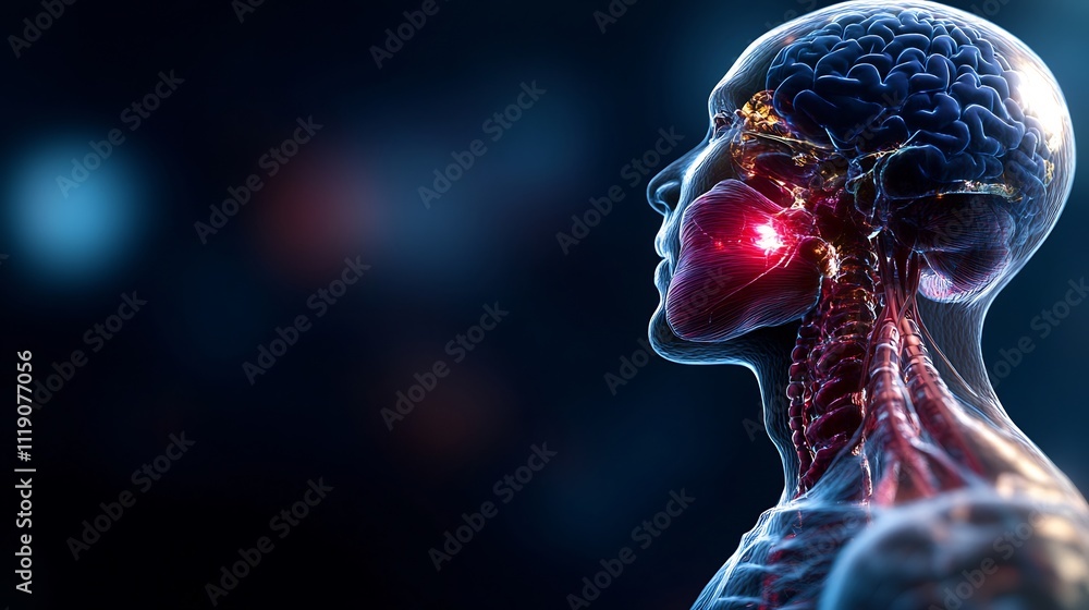 Human Anatomy: 3D Model of Head and Neck with Temporomandibular Joint ...