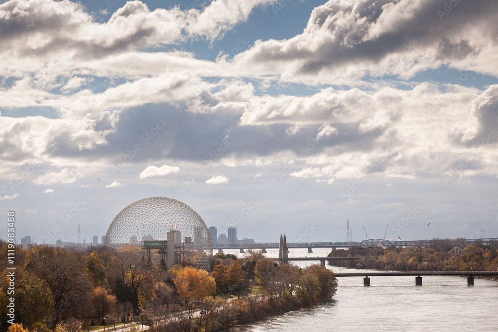Montreal Biosphere, on Ile Sainte Helene Island, in Jean Drapeau park ...