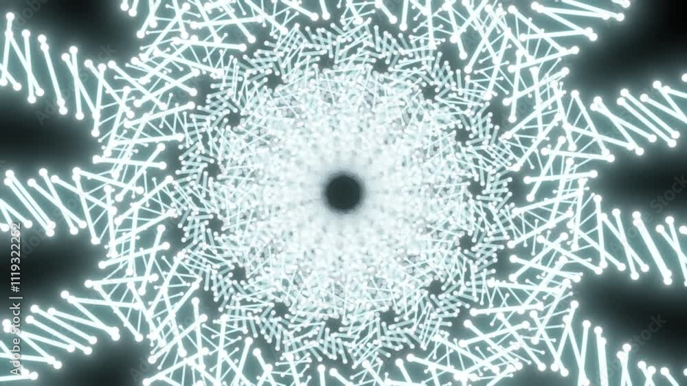 Radiant flow infinite animation cycle with mesmerizing spiral motion ...