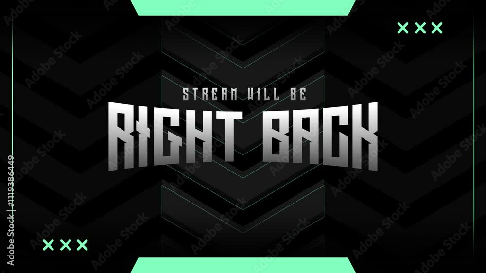 animated stream overlays, starting screen, offline screen, right back ...