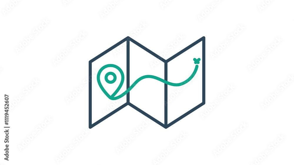 Map animated icon. suitable for user interface, provide visual feedback ...