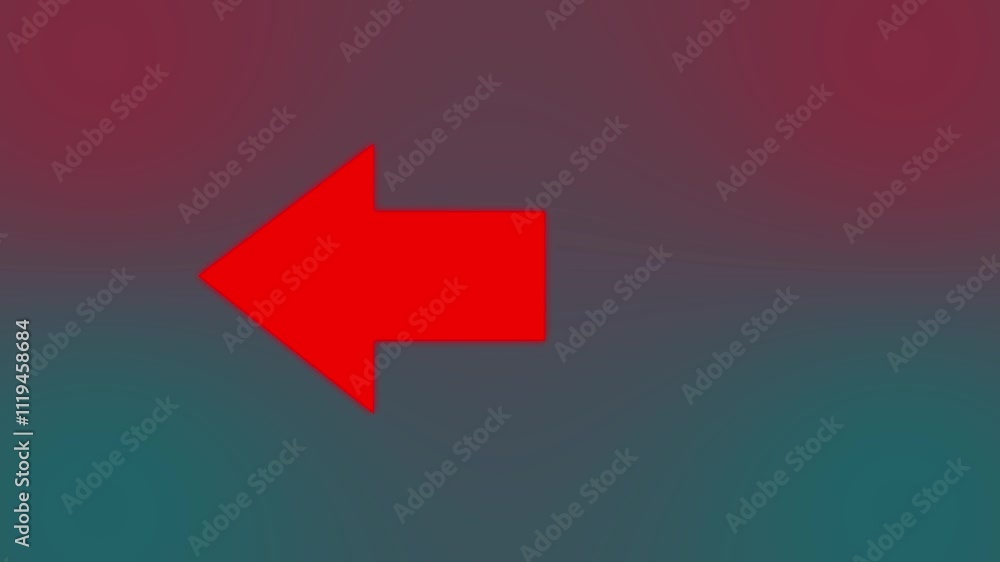 Animated Light Left arrow on black background. Left Moving arrows to ...