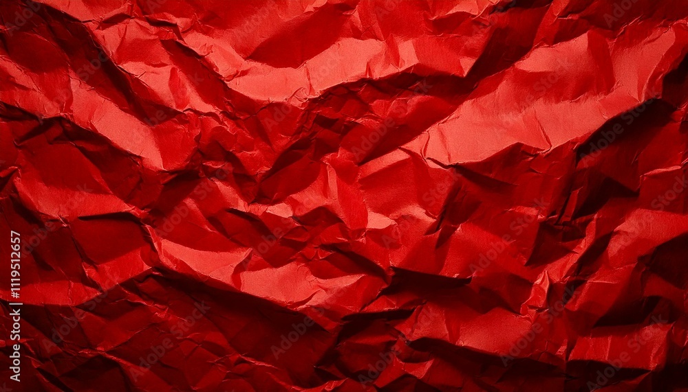 Vintage crumpled red paper texture background, weathered wrinkled ...