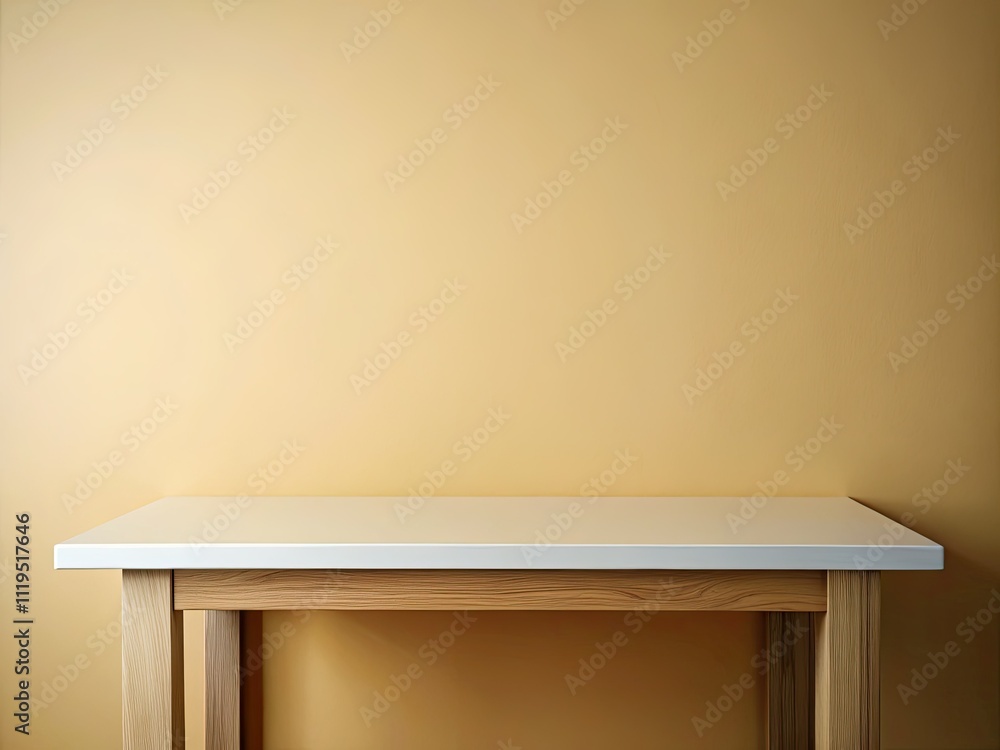 Minimalist Beige Tabletop Product Photography Background, Empty Table ...
