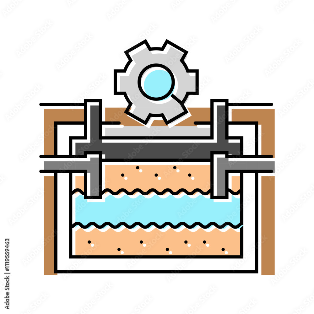 septic tank inspection home maintenance color icon vector. septic tank ...