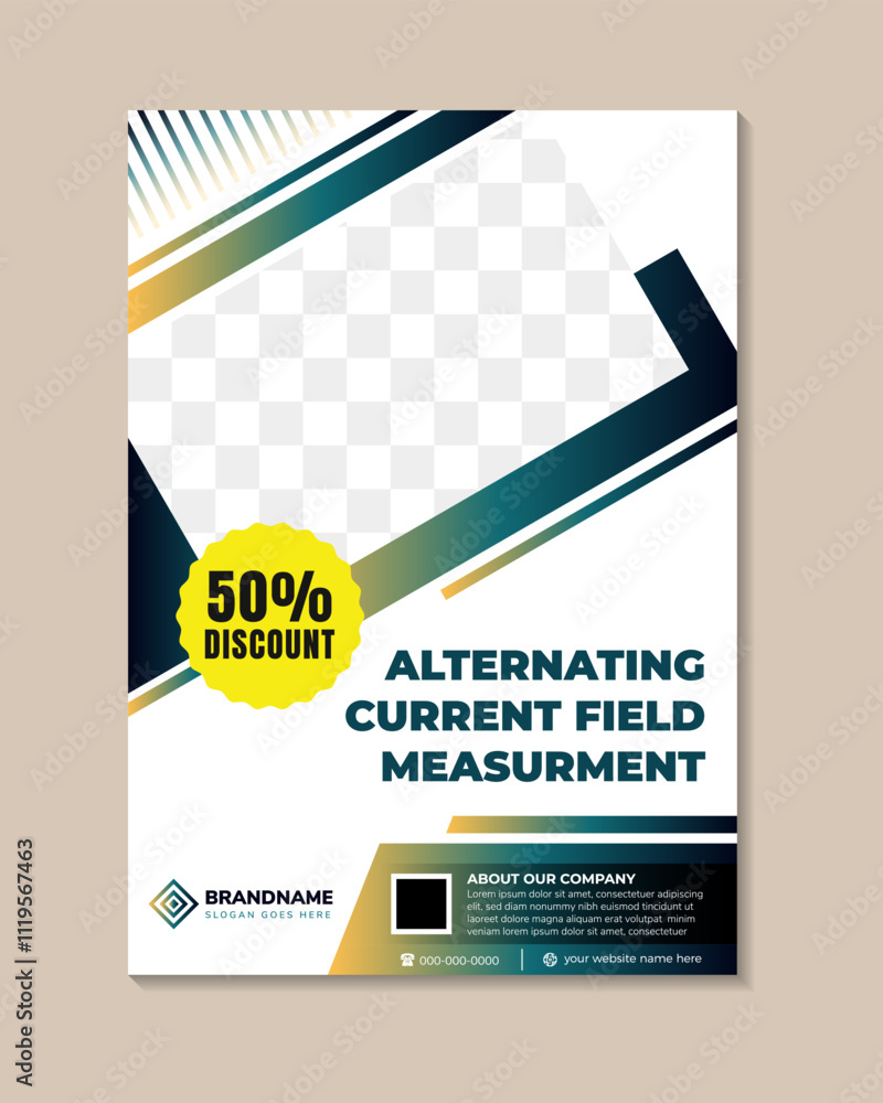 alternating current field measurment editable print flyer or poster ...