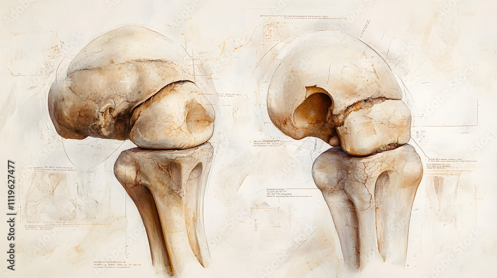 A Comprehensive Medical Illustration Depicting Chondromalacia Patellae ...