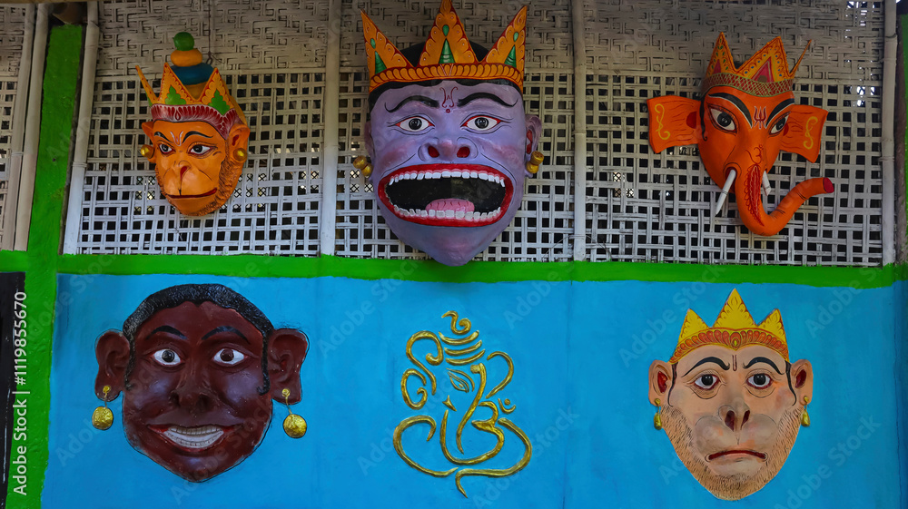 Renowned traditional masks of Samaguri Satra, Majuli Island, Assam ...