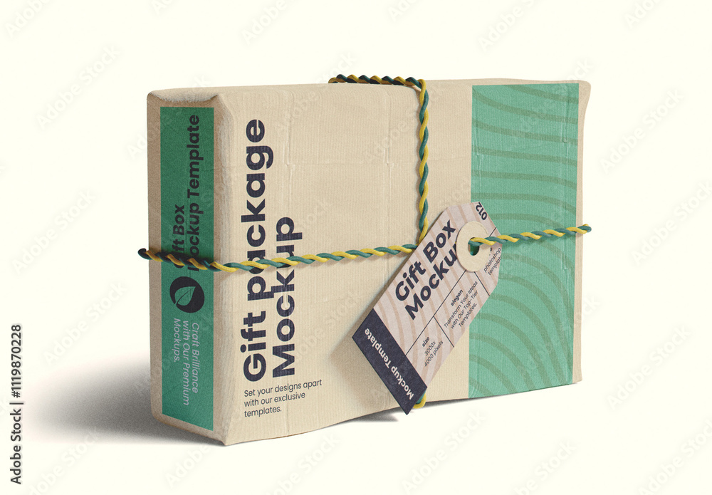 Gift Package Box Mockup Stock Template | Adobe Stock