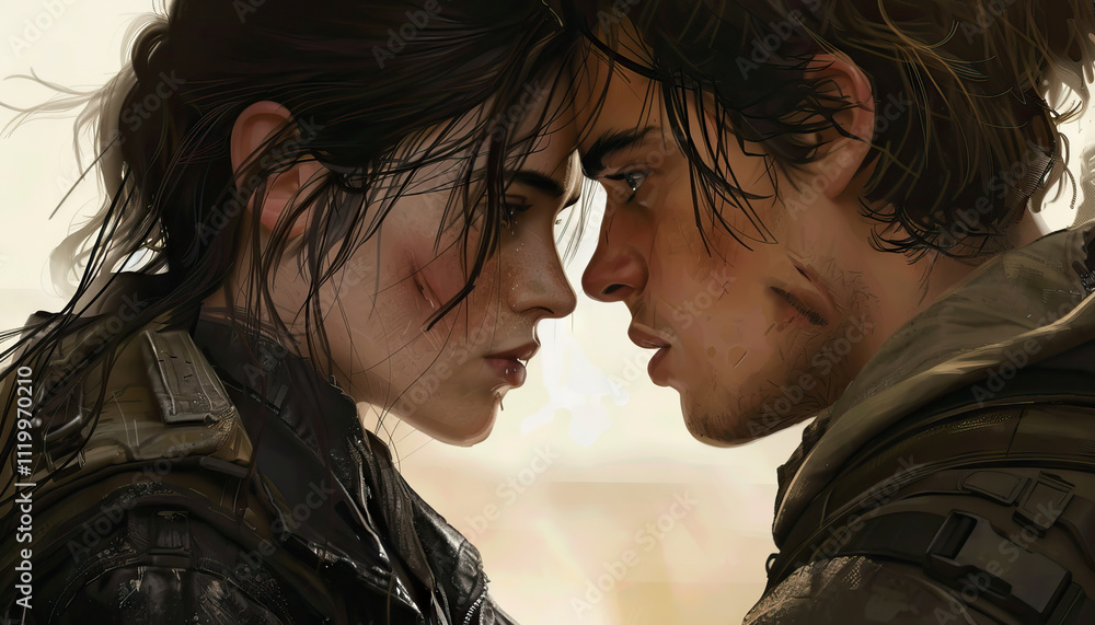 A romantic drama set in a post-apocalyptic world where two survivors ...