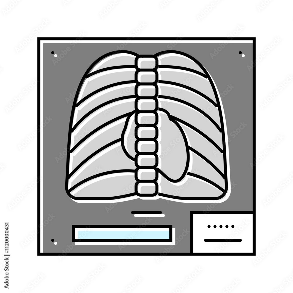 x ray fracture injury color icon vector. x ray fracture injury sign ...
