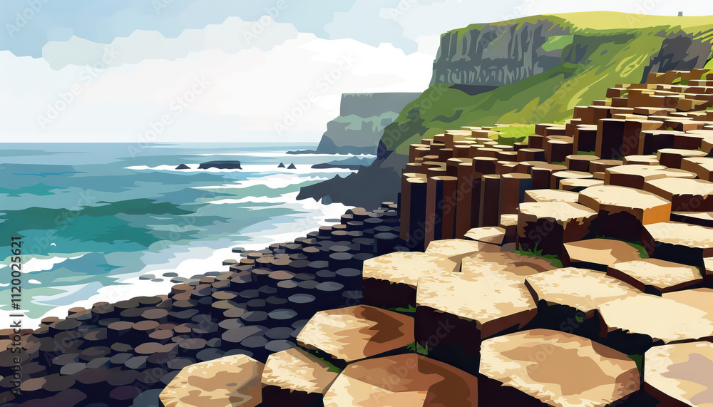 Giant's Causeway in Northern Ireland: A geological wonder scene of the ...