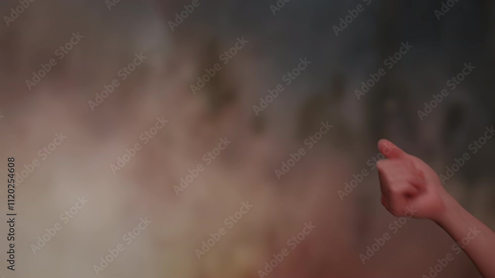 Close up view of beckoning gesture. White caucasian male inviting ...