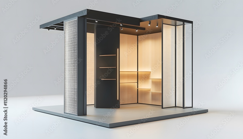 Modern Minimalist Trade Show Booth Design Exhibition Stand Retail ...